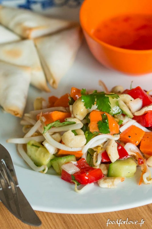 Salade Asiatique à la Coriandre et aux Noix de Cajou - Food for Love