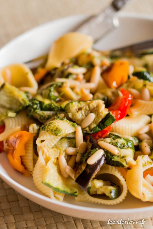 Salade de Pâtes aux Légumes, Pignons et Pesto - Food for Love